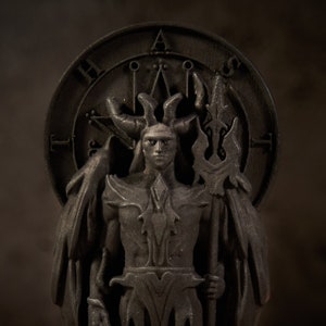 Astaroth Demon, Astaroth Statue in Black, Goetia Demon, Demonology ...