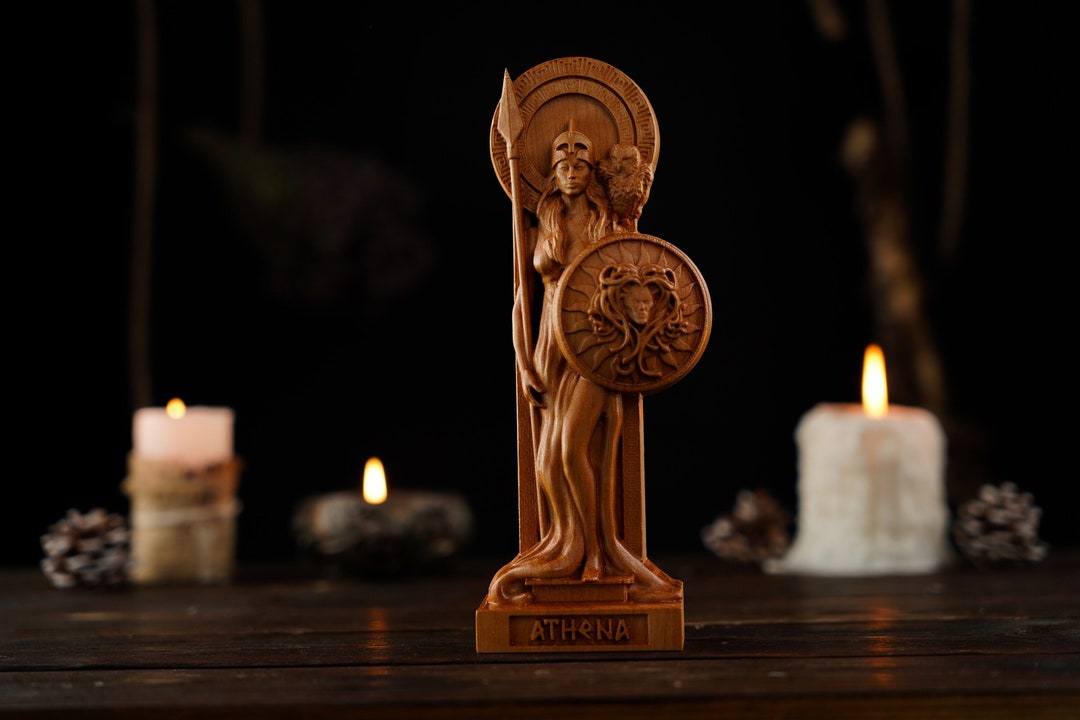 Athena Statue, Athena Greek Goddess, Greek Gods, Pagan Statue, Greek ...