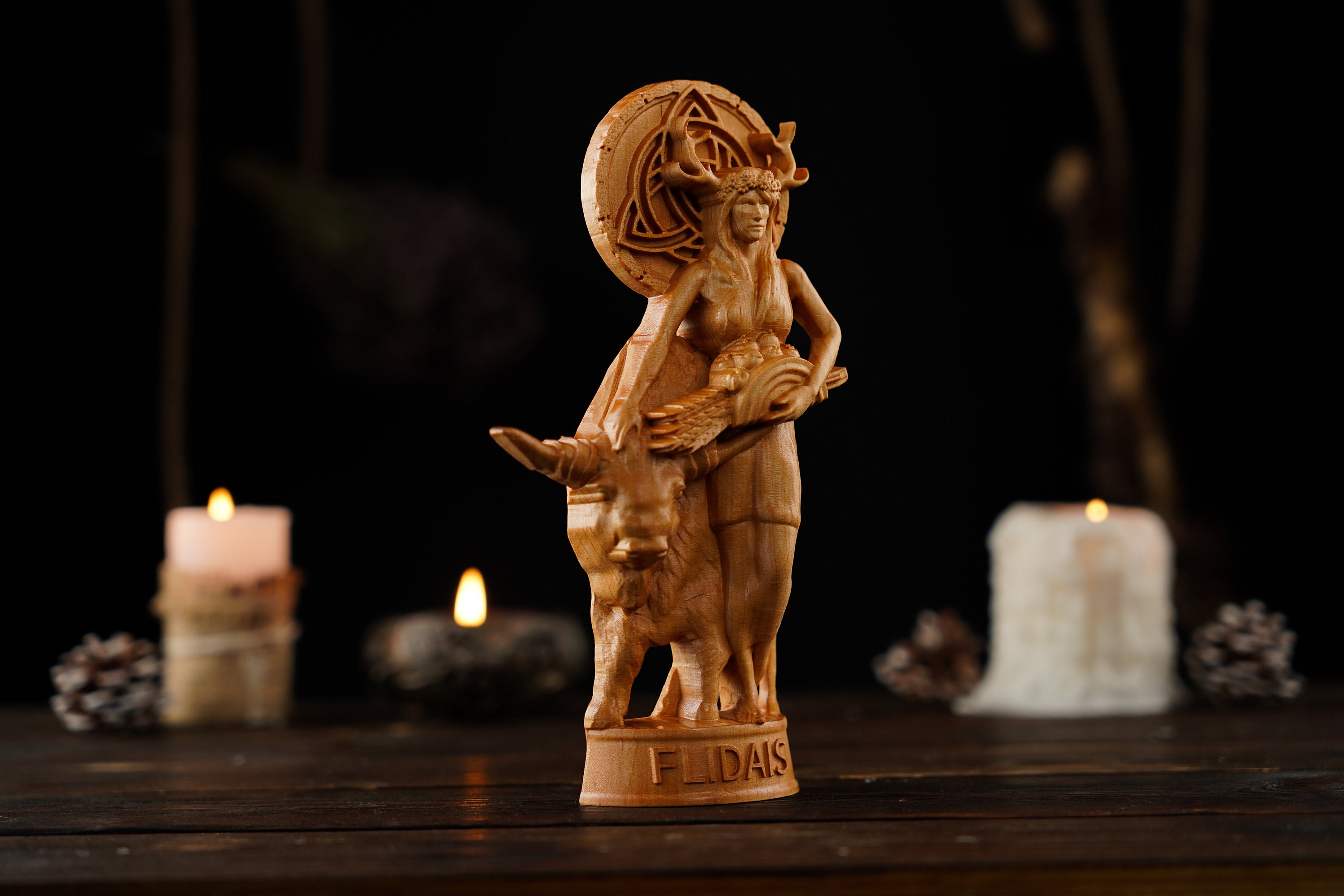 Wiccan Horned God Statue