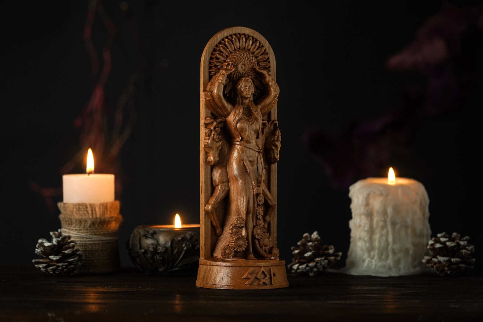 Sol Norse Goddess Sunna Viking Statue Norse Goddess Asatru - Etsy