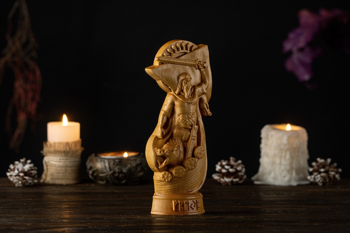 Freyr Norse God Figure, Freyr Pagan Statue, Freyr Statue, Freyr God ...