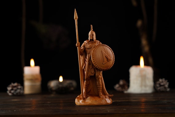 Spartan Statue Leonidas Spartan Statue Ancient Greek Warrior - Etsy