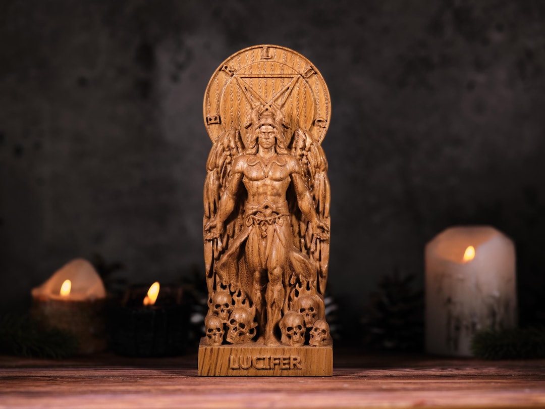 Lucifer Angel Statue, Satan Statue, Lucifer Series, Occultism, Satanism ...