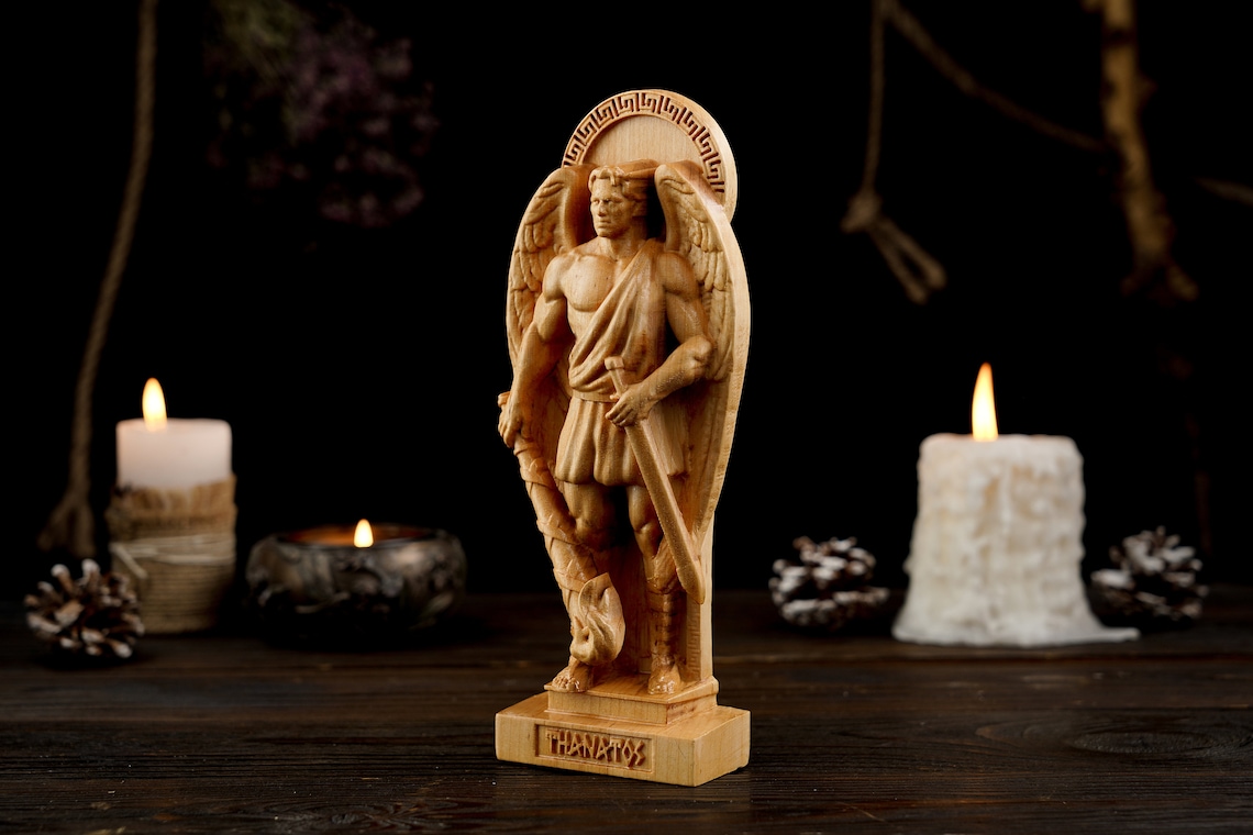 Thanatos Greek Statue Thanatos Greek God Greek Gods Greek - Etsy Ireland