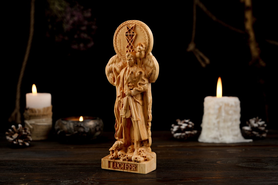 Lucifer Statue Satan Statue Lucifer Series Occultism - Etsy