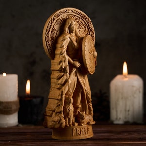 Freyja Statue, Freyja Goddess, Freyja Norse Goddess, Freyja Wooden ...
