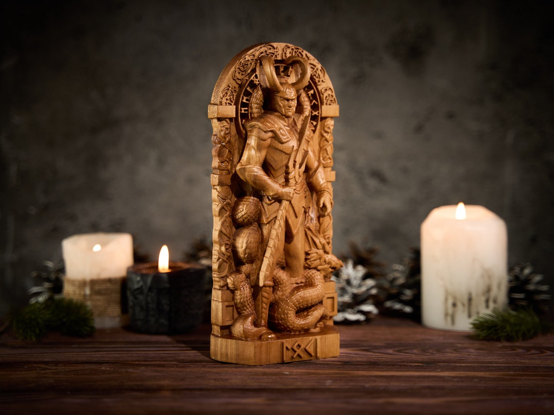 Loki Norse Statue, Loki Altar Statue, Norse Mythology, Pagan Altar ...