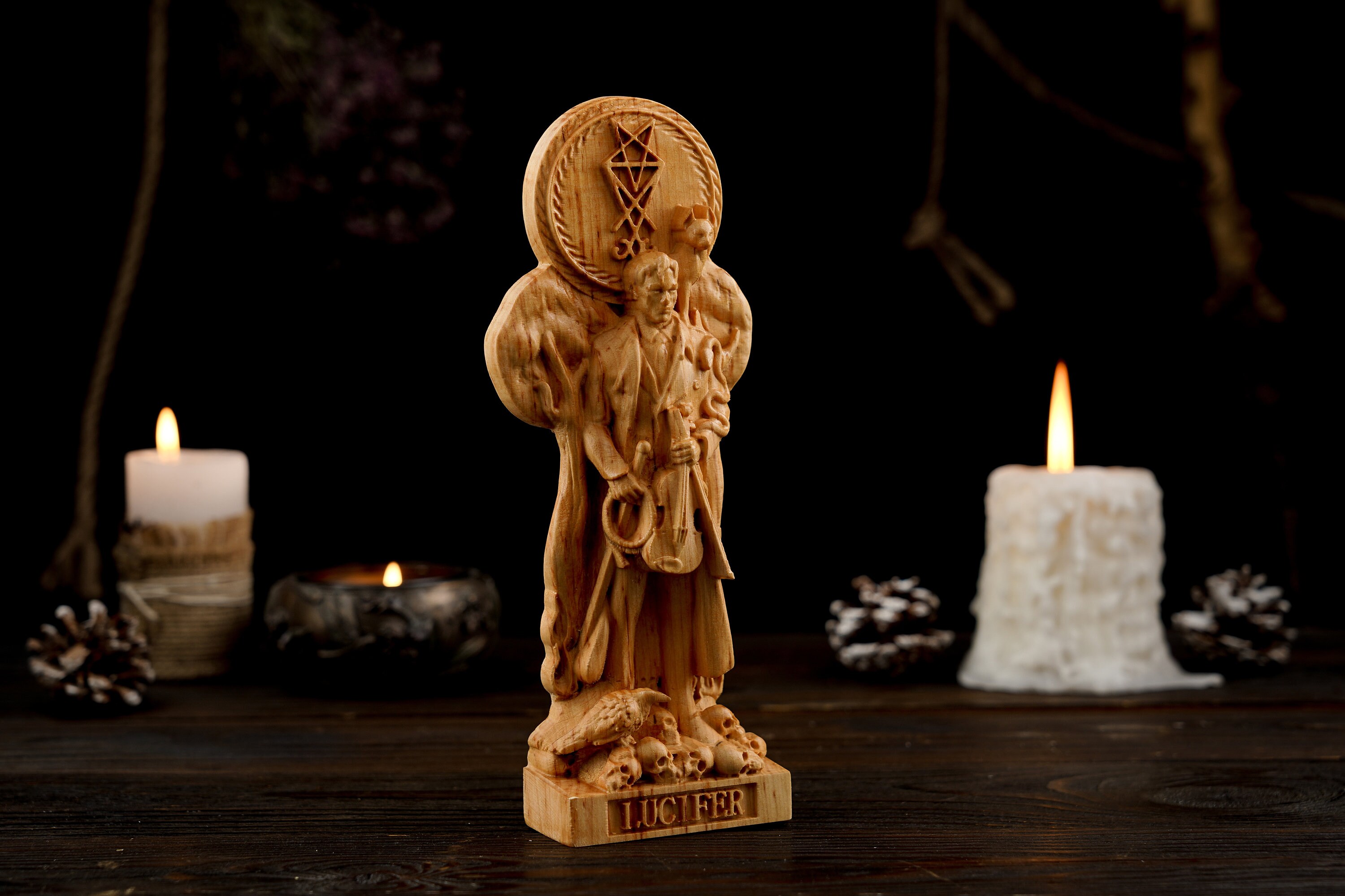 Lucifer Statue Satan Statue Lucifer Series Occultism - Etsy