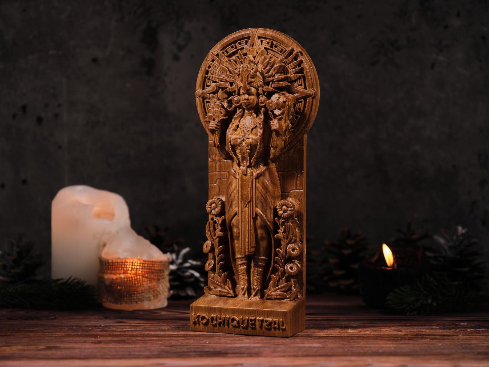 Xochiquetzal Aztec Goddess, Aztec Goddess, Aztec Statue, Mexican Art ...