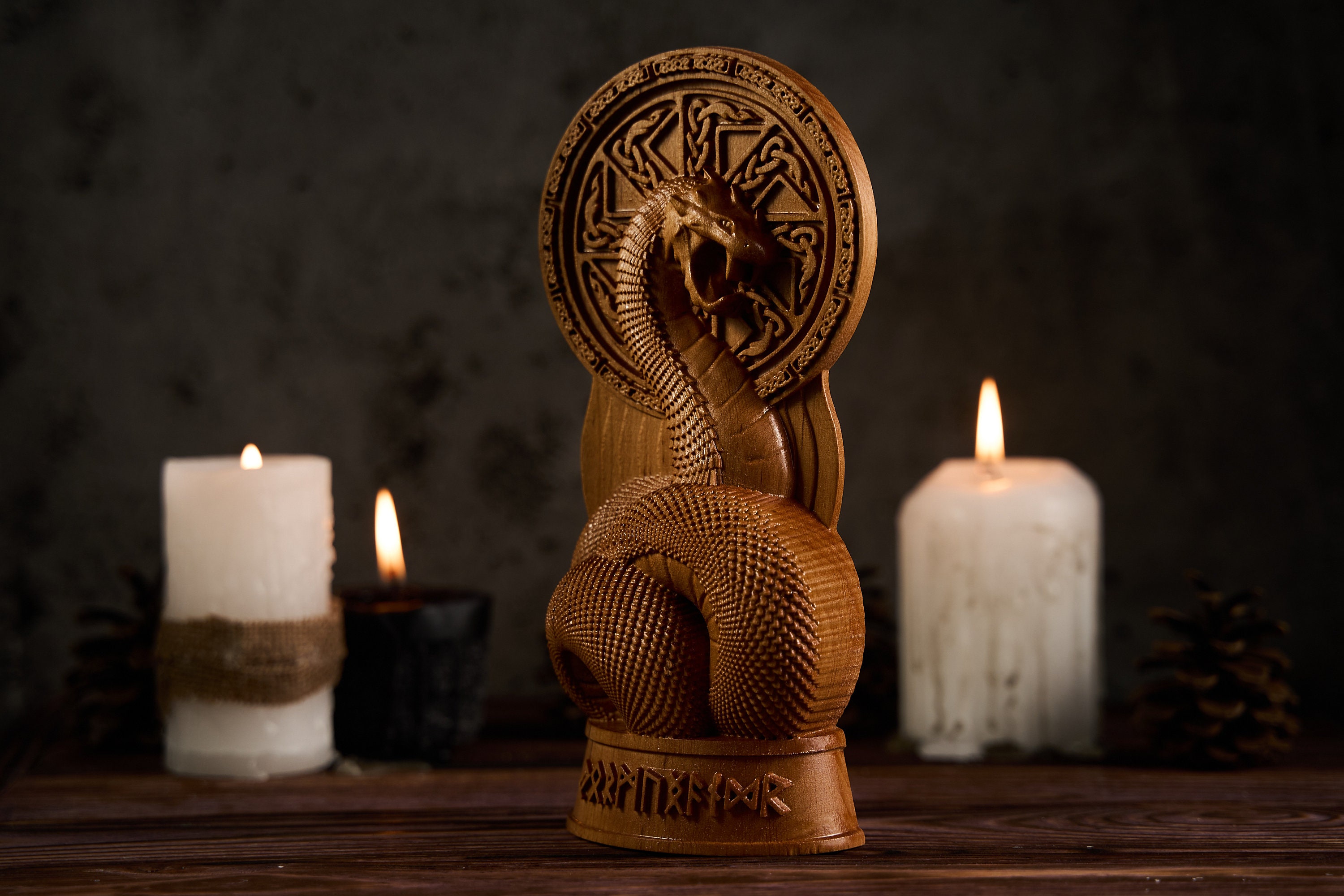 Jormungandr Statue, Jormungandr Norse Statue, Serpent Norse Statue ...