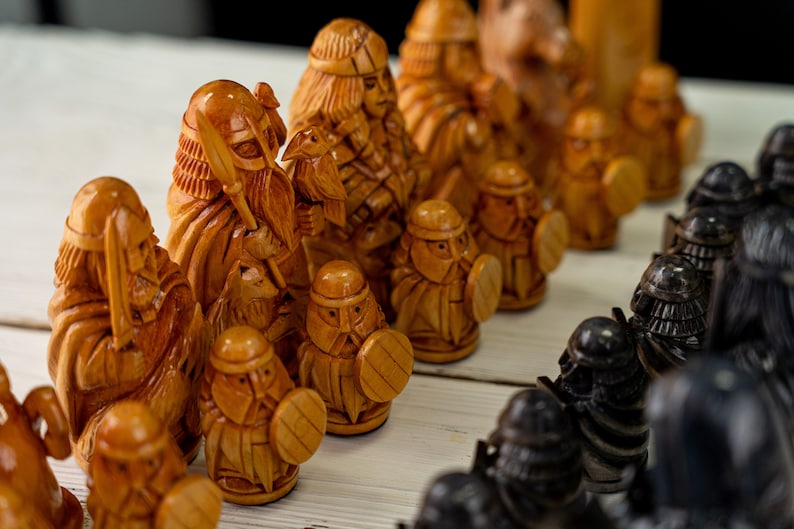 Norse Gods Chess Set, Valhalla Battle Chess Set, Unique Chess Set ...