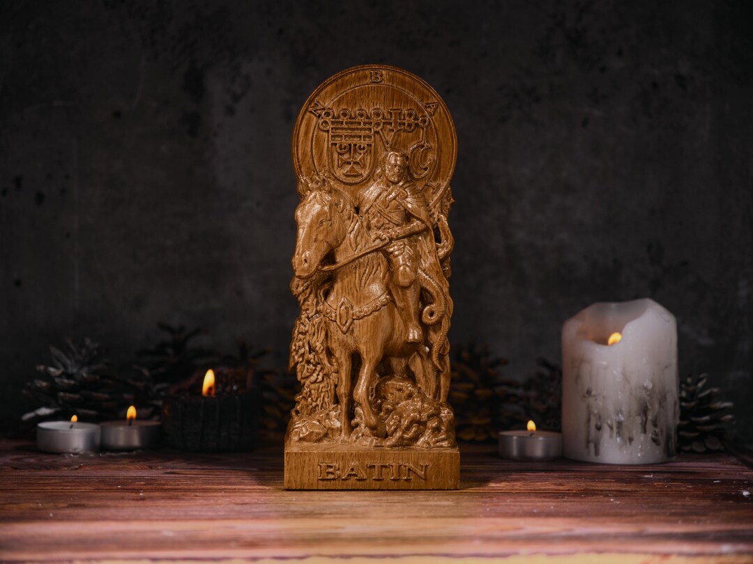 Statua del demone Bathin, statua di Bathin Goetia, figura demonologica ...