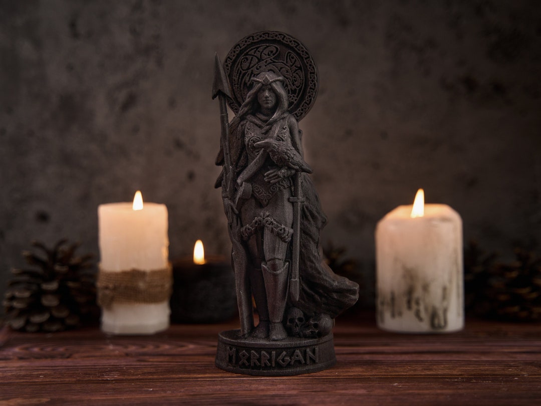 Black Morrigan Goddess, Morrigan Black Figure, Celtic Gods, Pagan ...