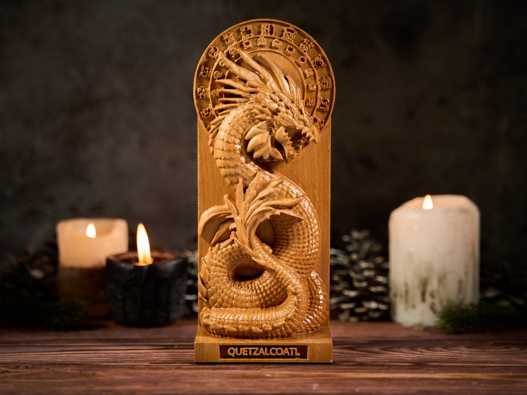 Quetzalcoatl Aztec God Statue, Quetzalcoatl Aztec Wind God, Aztec ...