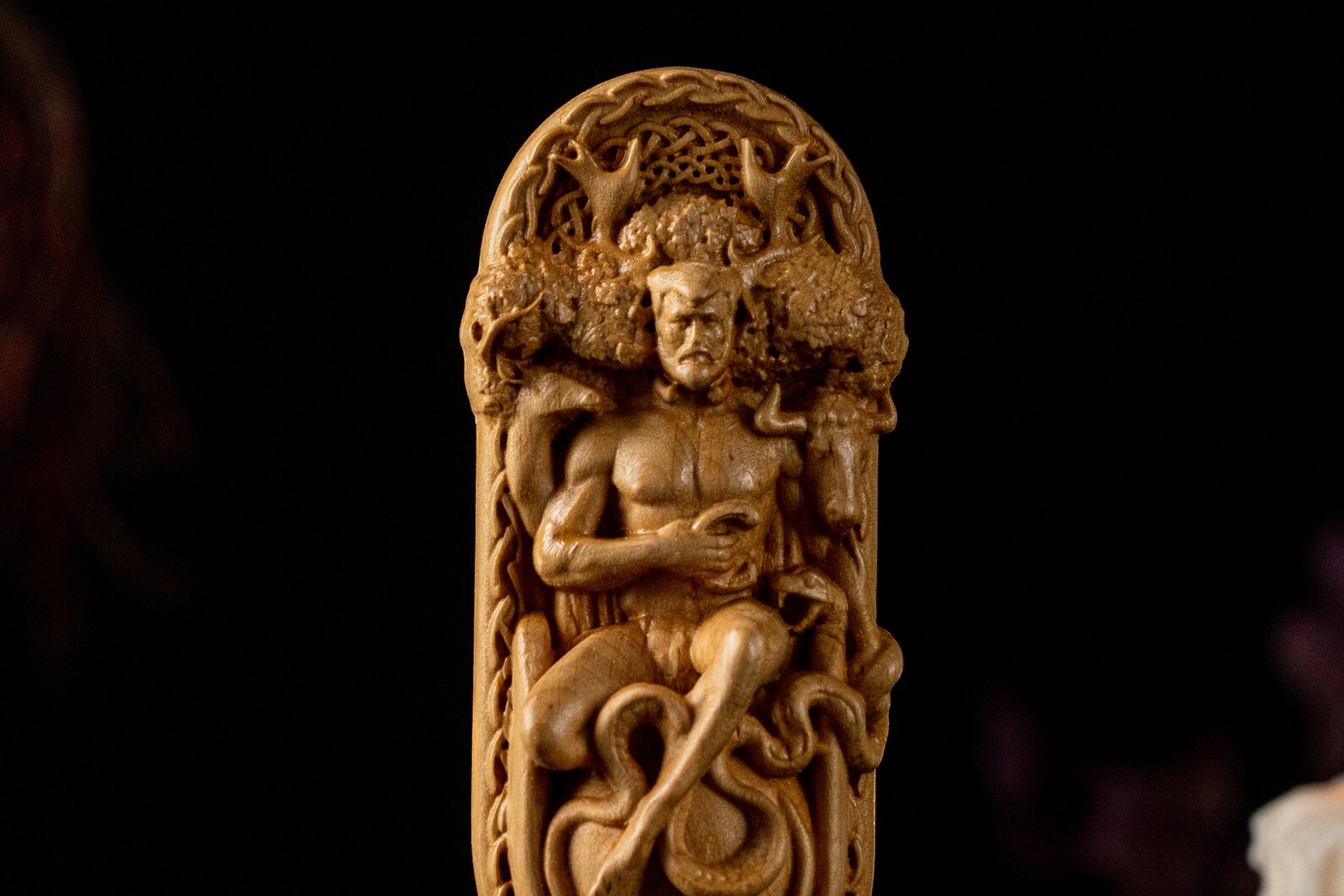 Cernunnos Celtic Horned God Cernunnos Wood Figure | Etsy
