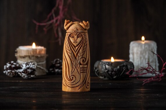 Sif Norse Goddess Sif Wooden Statue Viking Statue Sif - Etsy