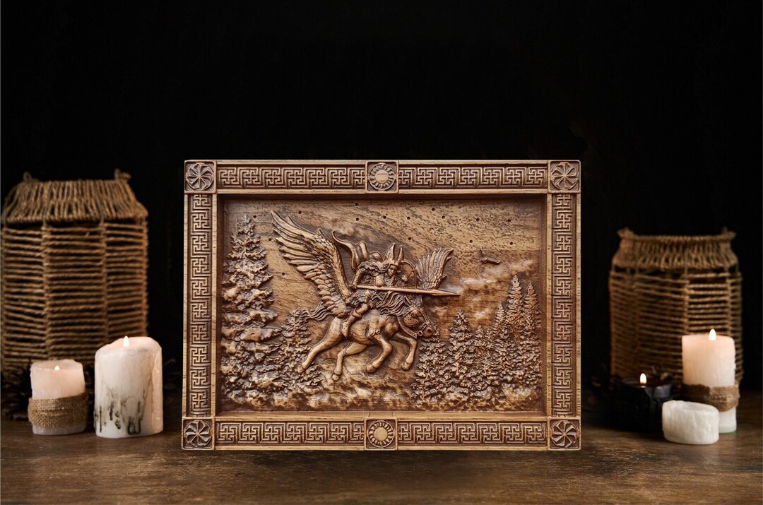 Valkyrie Wood Wall Picture, Valkyrie Norse Goddess, Norse Gods, Pagan ...