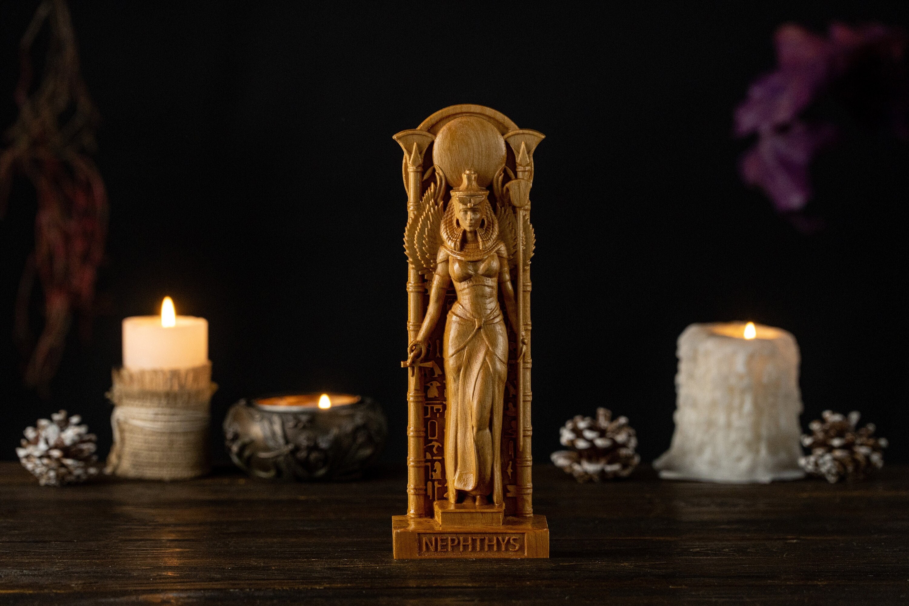 Nephthys Egyptian Goddess Nephthys With Wings Statue Ancient - Etsy UK