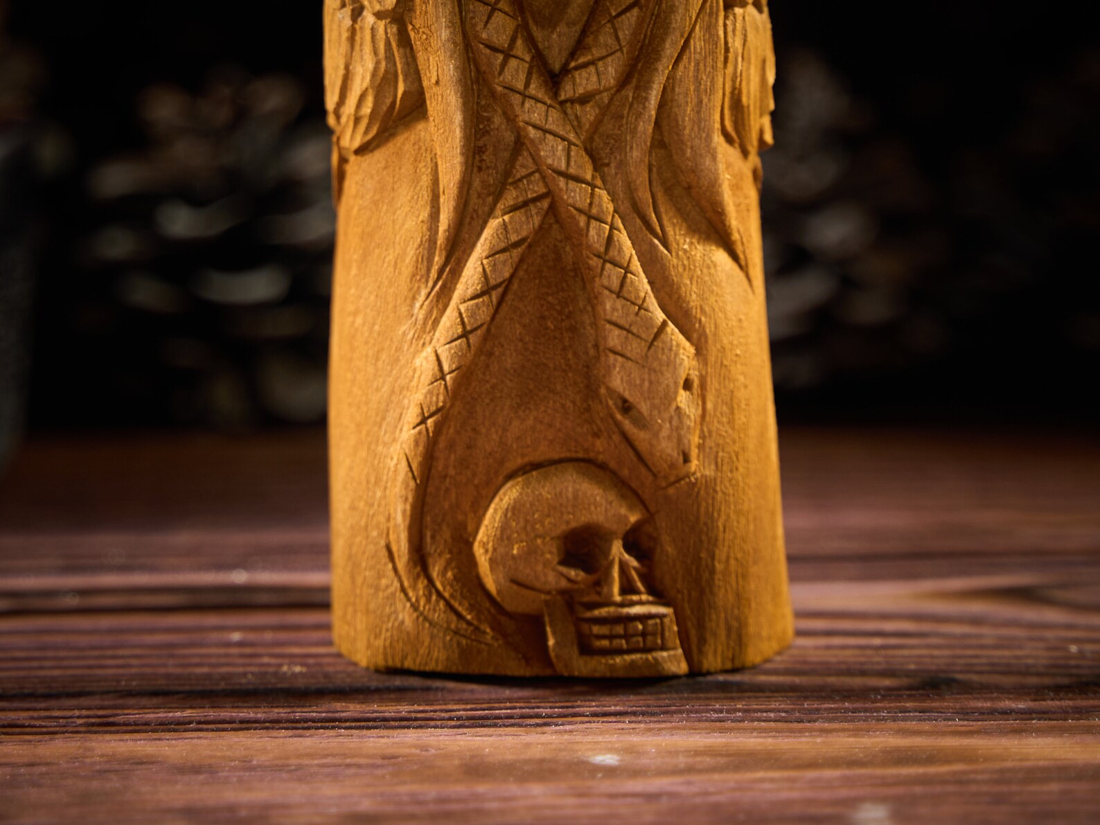 Lilith Goddess Statue, Lilith Statue, Inanna Wooden Figure, Wicca Altar ...