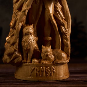 Freyja Statue, Freyja Goddess, Freyja Norse Goddess, Freyja Wooden ...