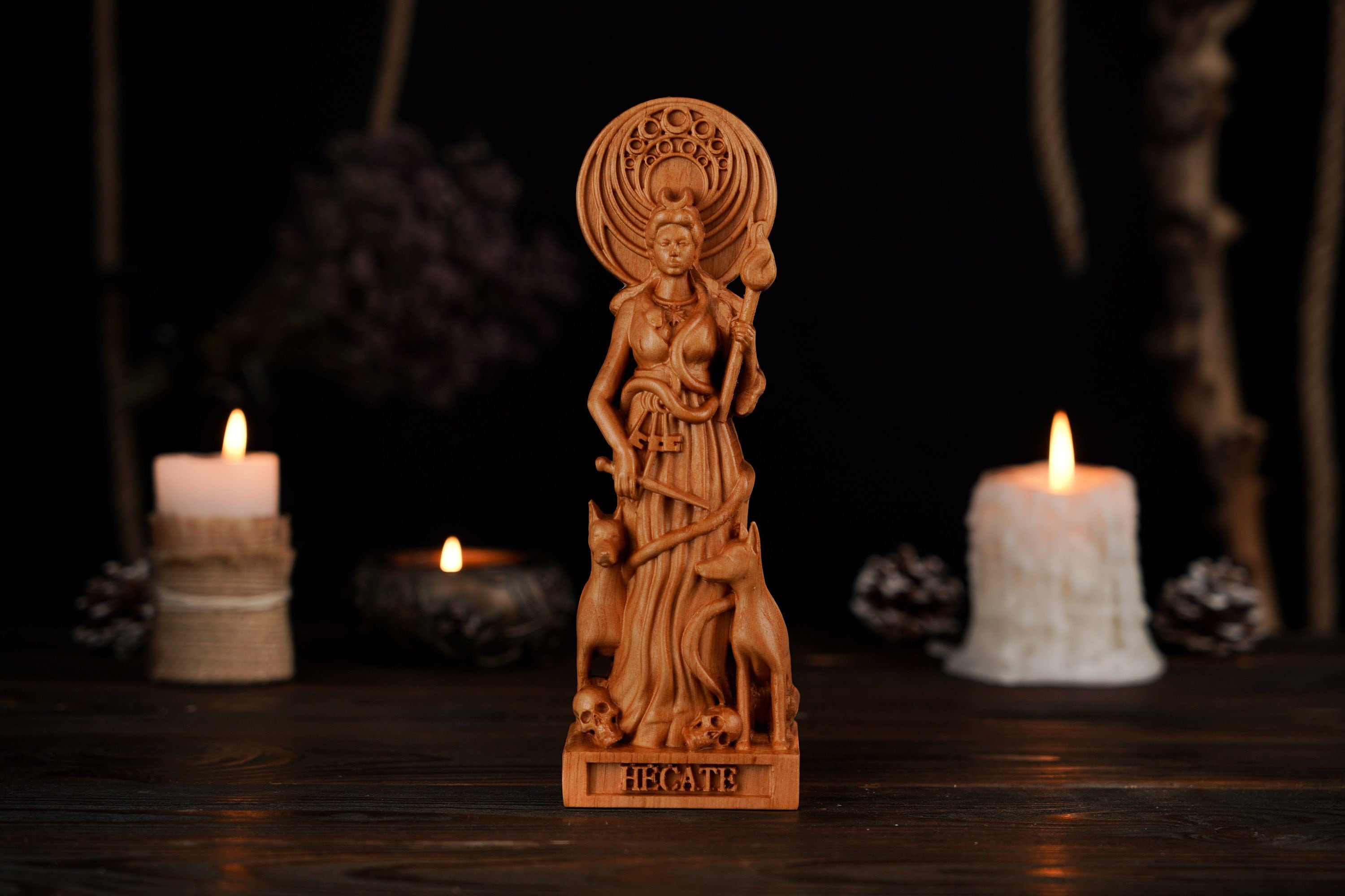 Hecate Statue Hecate Greek Goddess Hekate Figure Greek - Etsy