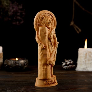Ogma Cetic God Statue, Ogma Celtic God, Celtic Gods, Ogma Wood Figure ...