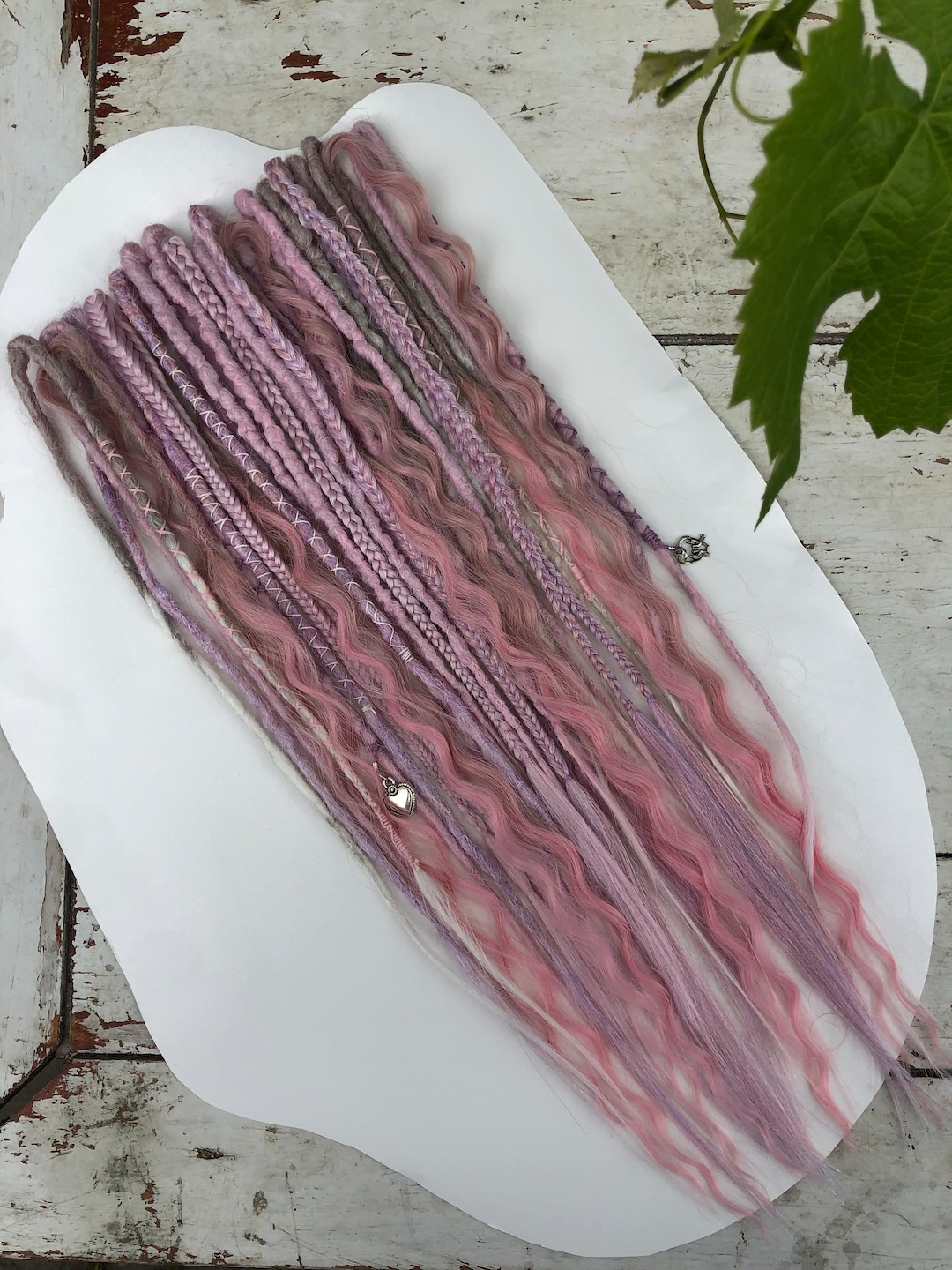 Boho Dreadlocks. Textured Dreads, Dreadlocks and Braids soft Pink ...