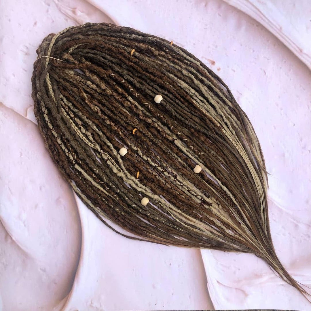 Synthetic Textured Dreadlocks and Braids Three Colors: Brown Ombré and ...