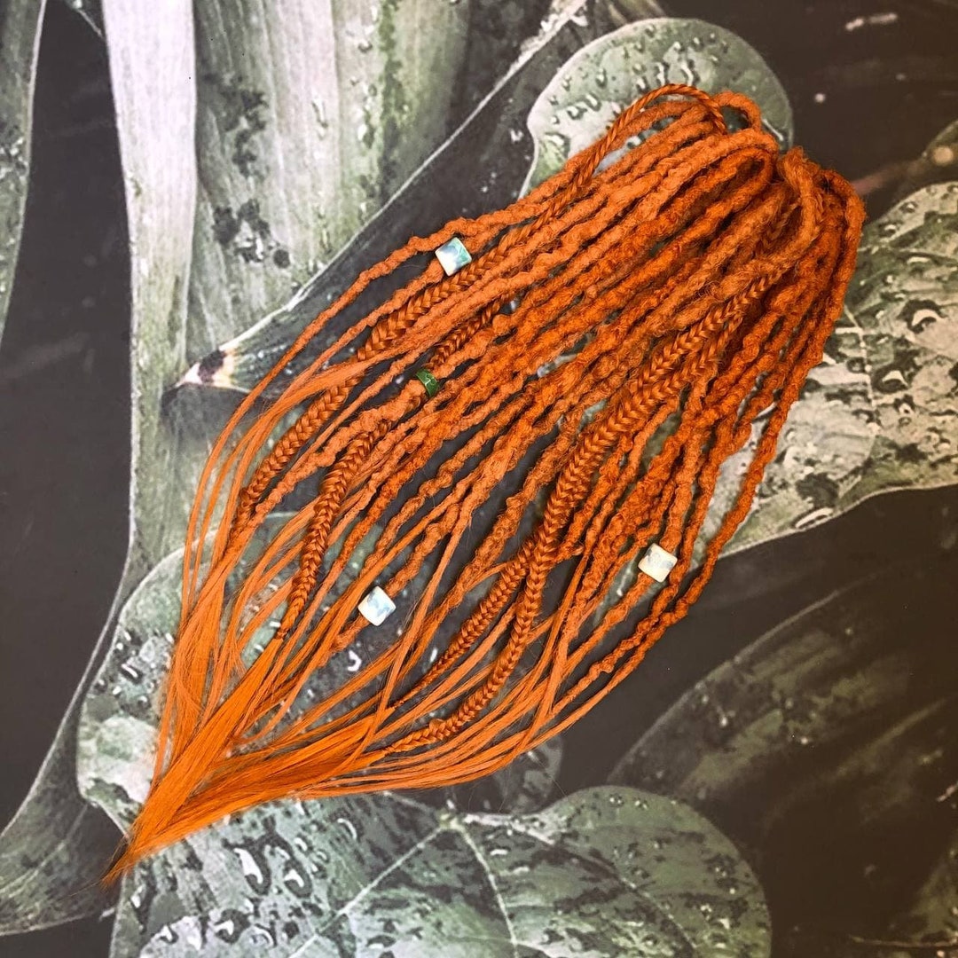 Dreadlock Braid Set, Colors Orange, Textured Dreadlocks and Fishtail ...