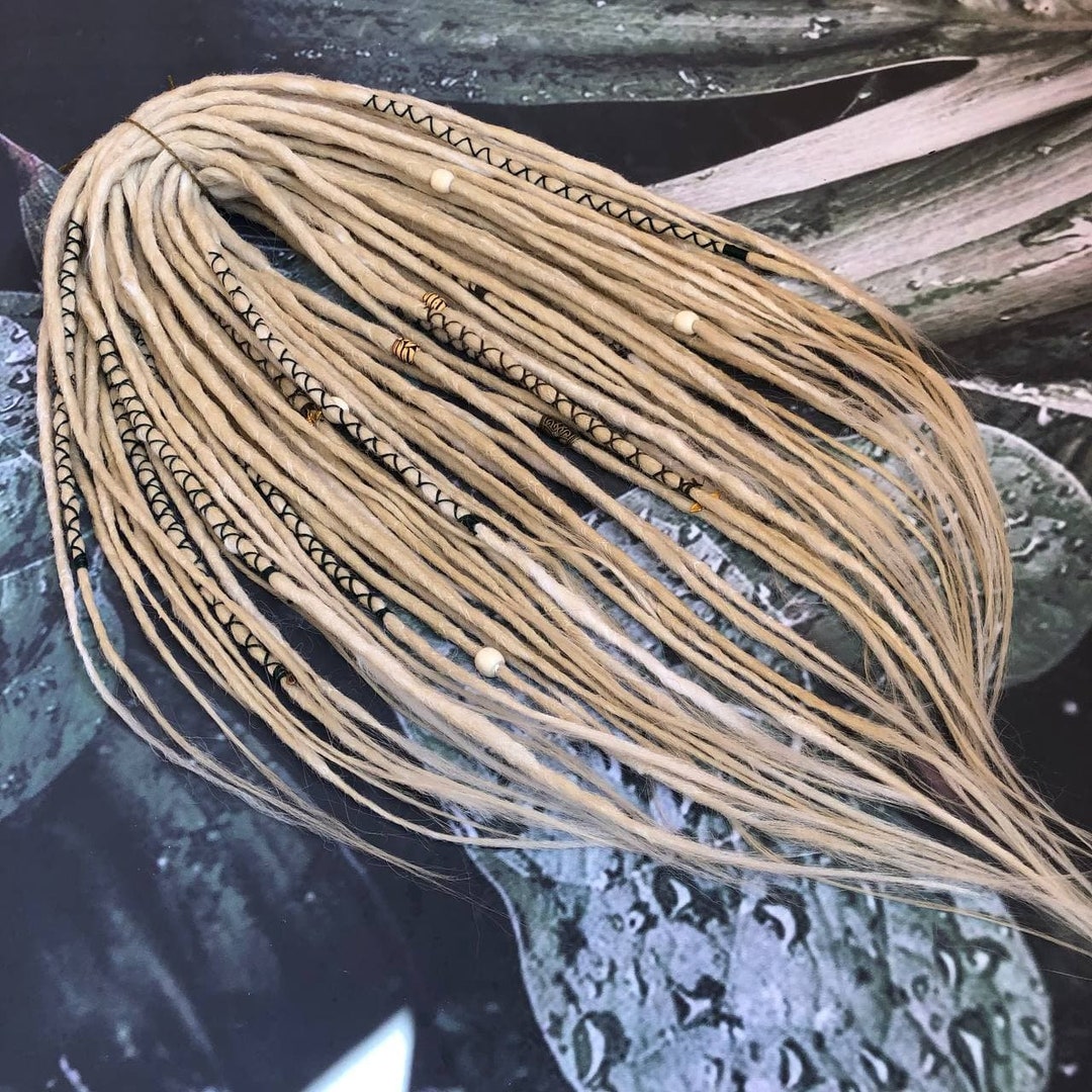 Set of Dreadlocks in Two Shades of Light Boho Style, Blonde Hair ...