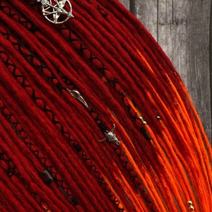 Fire Dreadlocks/3 Ombré Black/red/orange. Long Dreadlocks video ...