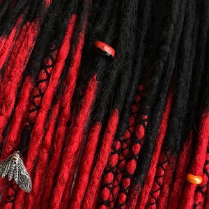 Fire Dreadlocks/3 Ombré Black/red/orange. Long Dreadlocks video ...