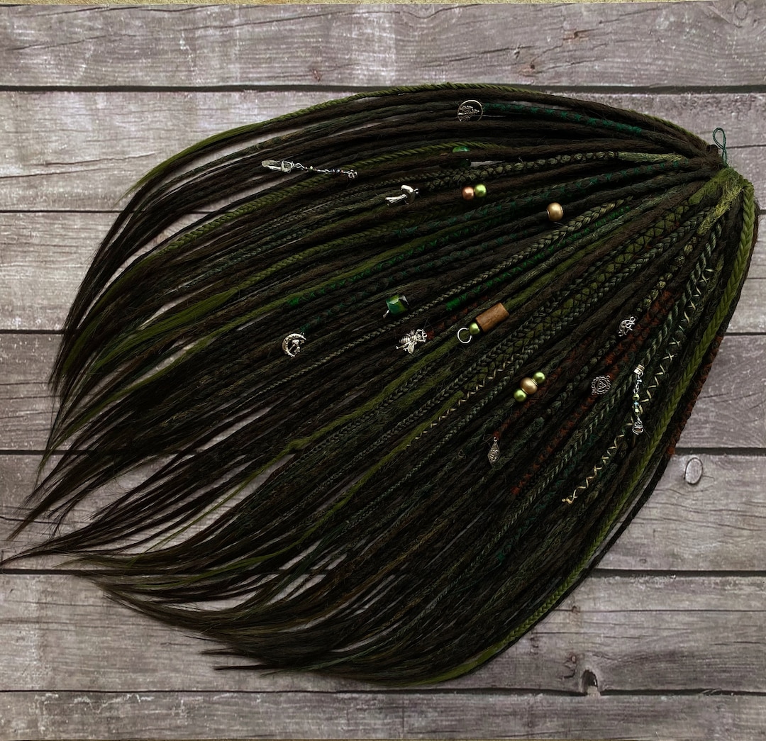 Dreadlocks and Braids in Brown, Dark Brown, Olive, Green and Dark Green ...
