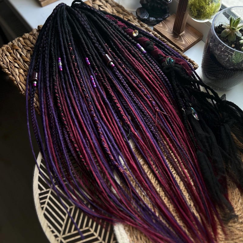 Burgundy Festival Braids - Etsy