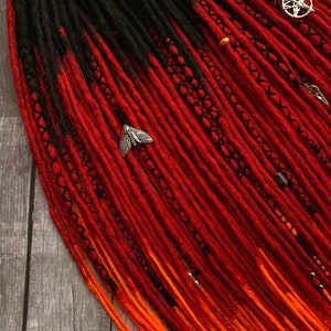 Fire Dreadlocks/3 Ombré Black/red/orange. Long Dreadlocks video ...
