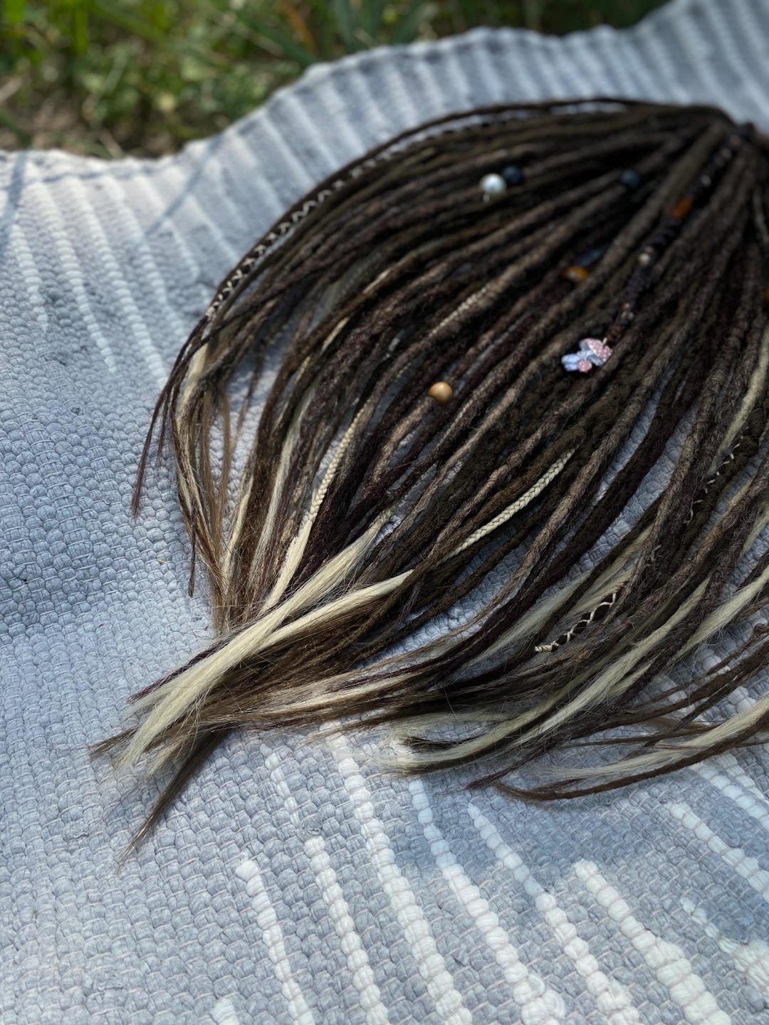 Mix of Deadlocks in 2 Shades of Brown. Boho Dreadlocks, Dread Extension ...