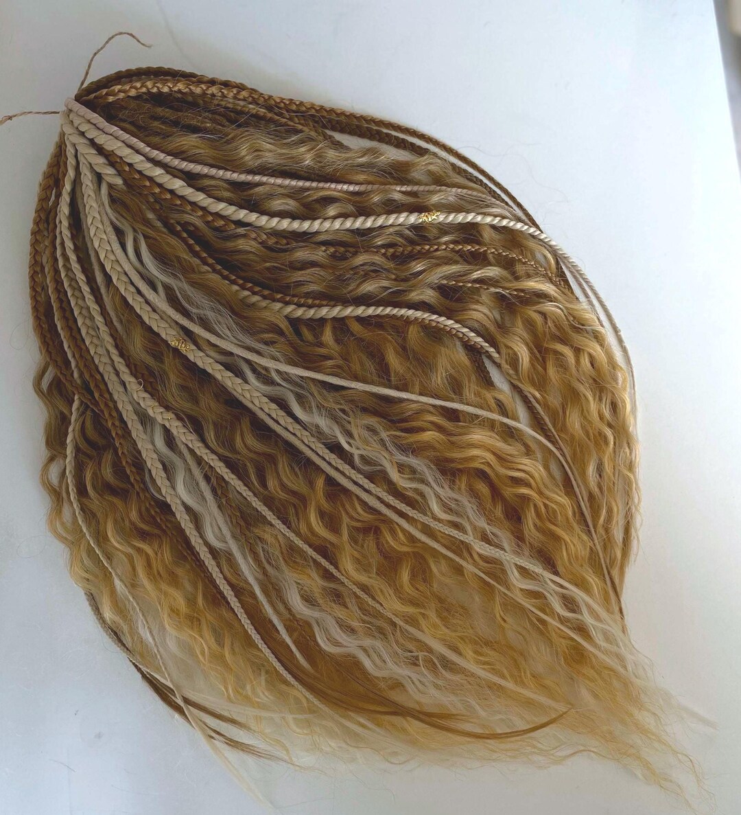 Texture Dreads With Blue, Red, Green and Purple Shades Ombre From Dark ...