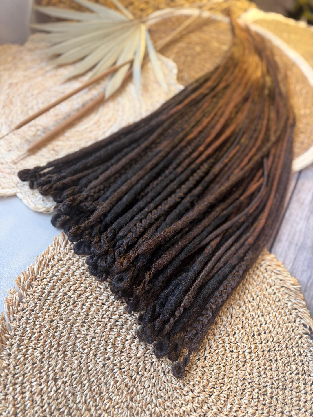 Faux Locs Hair Extensions: Black to Purple Ombre - Synthetic ...
