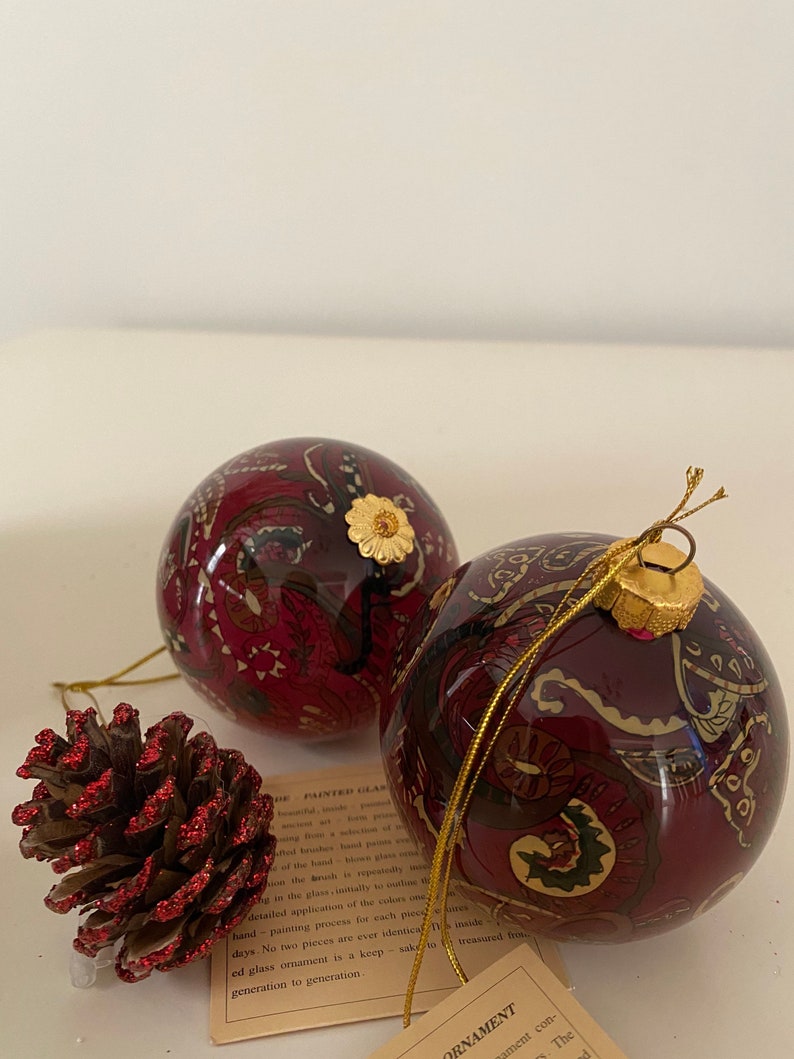Dillards Trimmings Paisley Christmas Ornaments - Etsy