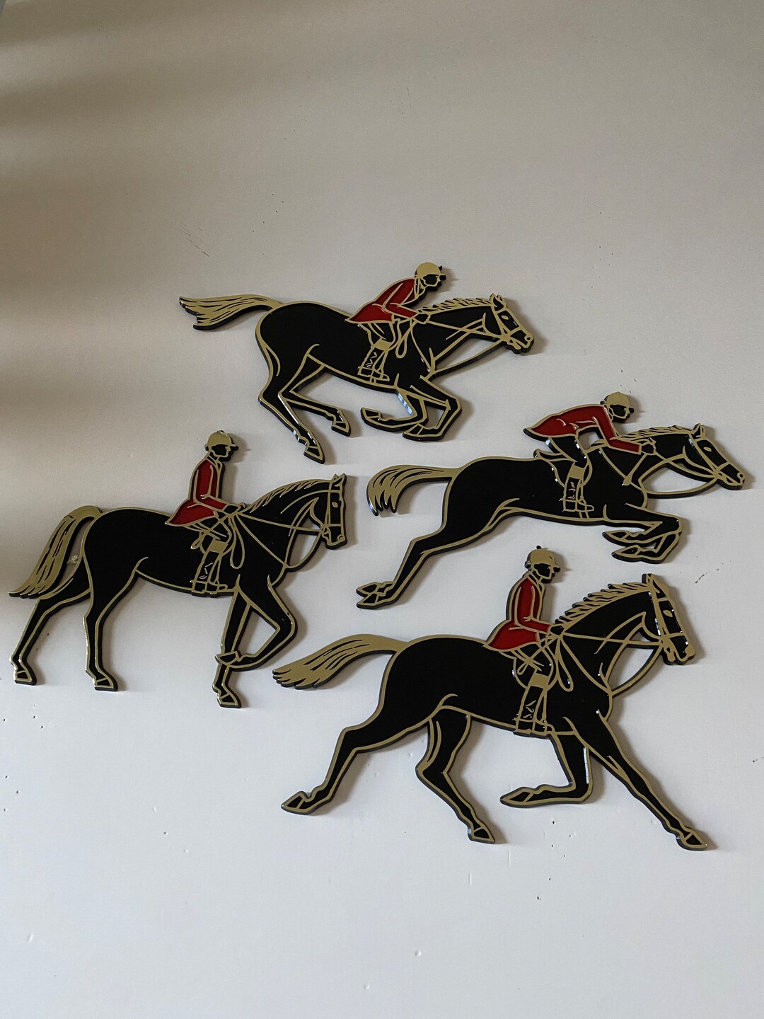 4 Vintage 1966 Horse Derby Plaques Made in England - Etsy