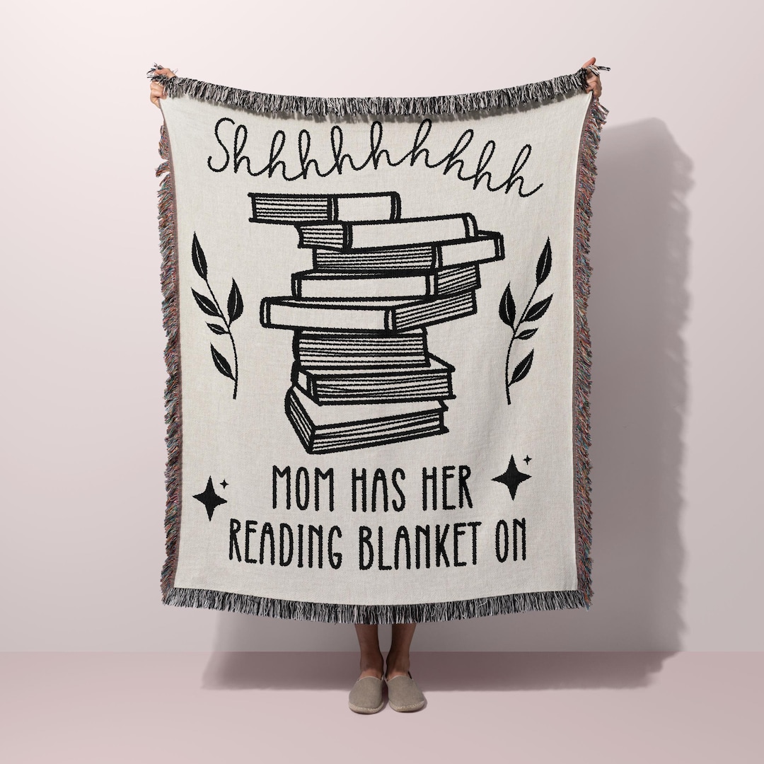 Bookish Blanket, Custom Mother's Day Gift Book Lovers Woven Blanket ...