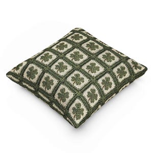 IRISH THROW PILLOW, Shamrock Lucky 4 Leaf Clover Couch Cushion, Irish ...