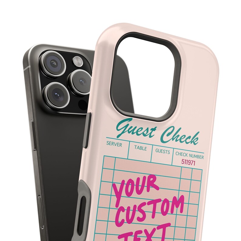 CUSTOM GUEST CHECK Phone Case, iPhone 13 14 15 16 Pro Max Plus ...