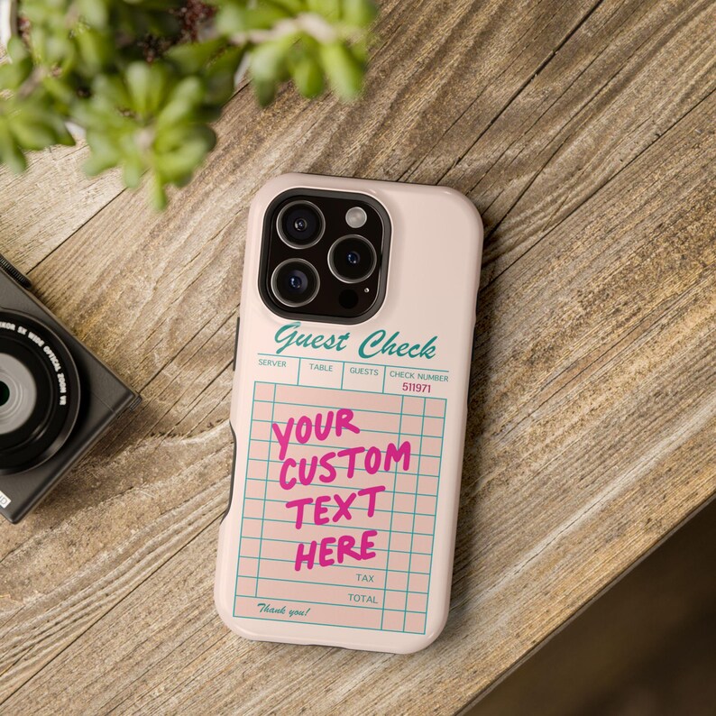 CUSTOM GUEST CHECK Phone Case, iPhone 13 14 15 16 Pro Max Plus ...