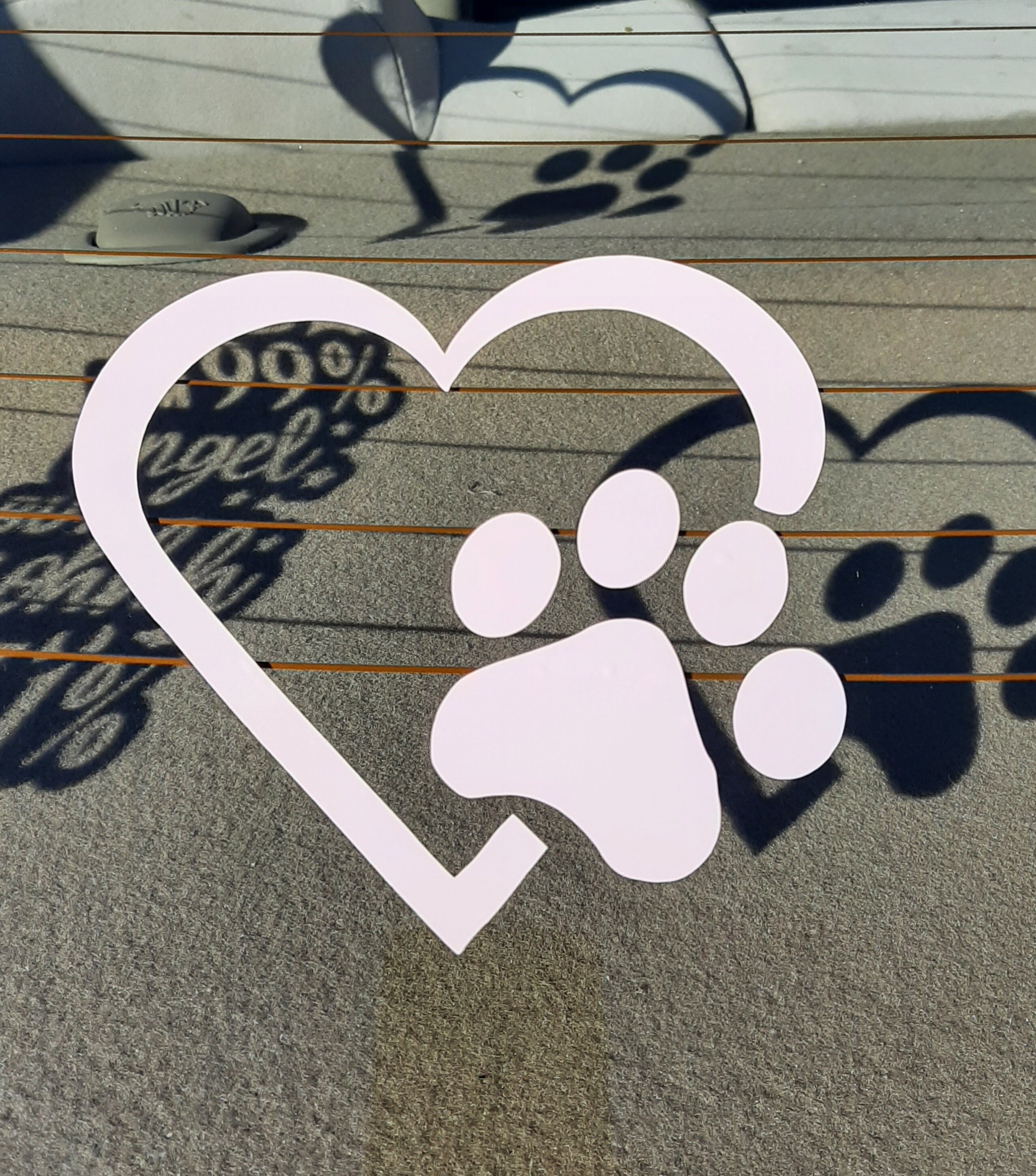 Dog Mom Gift Dog Paw Decal Paw Print Heart Decal Glitter Tumbler Decal ...