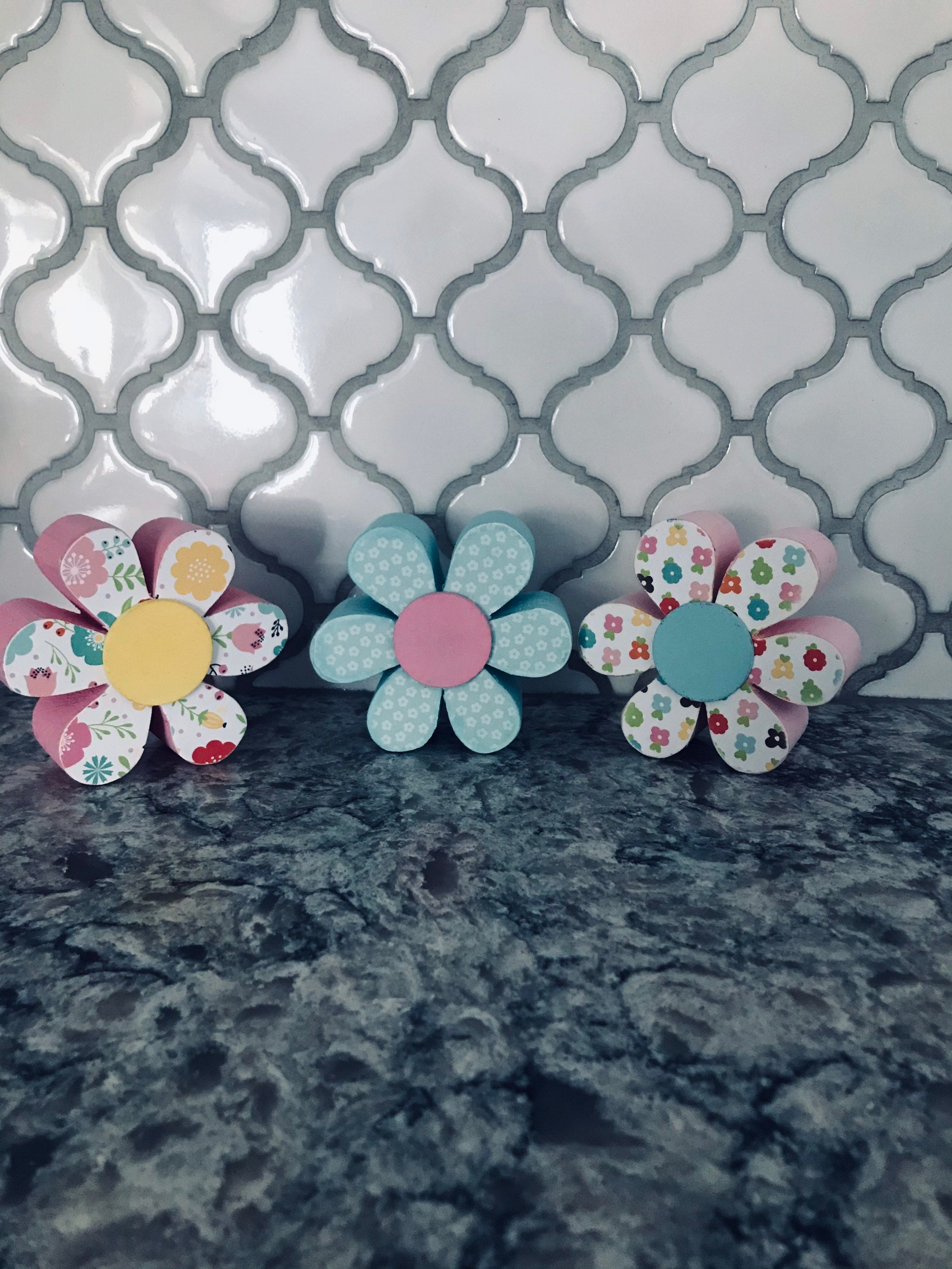 Spring Chunky Wood Flowers - Etsy