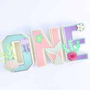 Mermaid 3D Letters, Mermaid Party Theme, One Birthday, Birthday Party ...