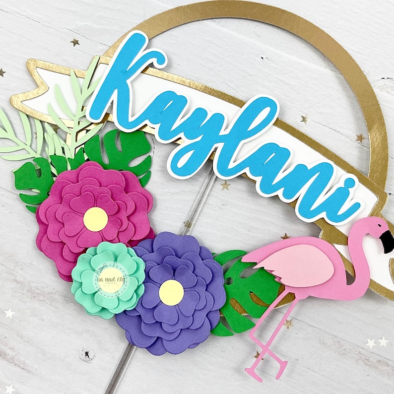 Tropical Theme Cake Topper Party Decor Cake Topper Cake | Etsy
