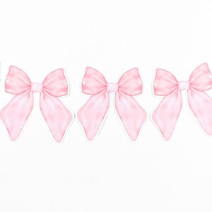 Pink Bow Garland, Paper Banner, Party Decorations - Etsy