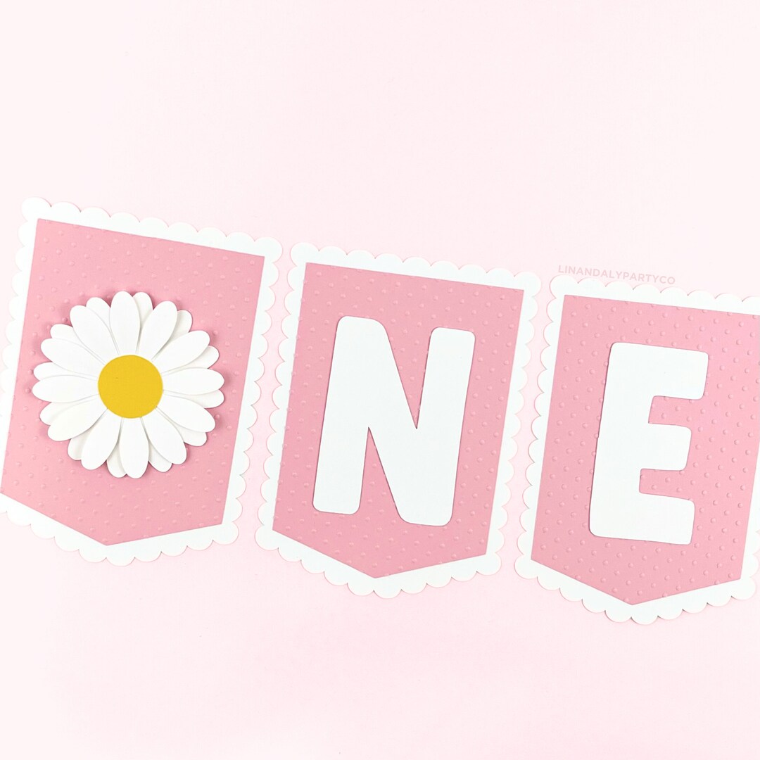 Daisy ONE Banner, High Chair Banner, First Birthday, Birthday Banner ...